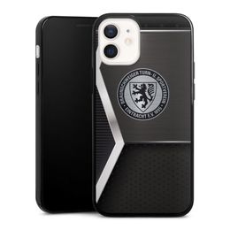 DeinDesign iPhone 12 mini Handy Slim Case extra d&uuml;nn Silikon Handyh&uuml;lle schwarz H&uuml;lle Eintracht Braunschweig Metallic Look Official Licensed Product Silikon Slim