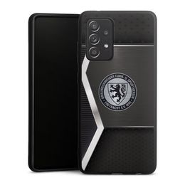 DeinDesign Galaxy A52s 5G Handy Premium Silikon H&uuml;lle Handyh&uuml;lle schwarz Case Eintracht Braunschweig Metallic Look Official Licensed Product Silikon Premium Case