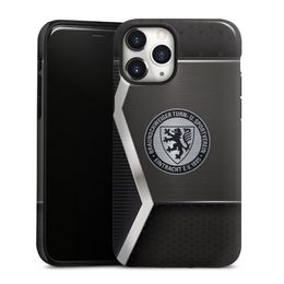 DeinDesign iPhone 11 Pro Handy Panzer Handyh&uuml;lle robuste Outdoor H&uuml;lle Schutzh&uuml;lle gl&auml;nzend Metallic Look Eintracht Braunschweig Official Licensed Product Tough 