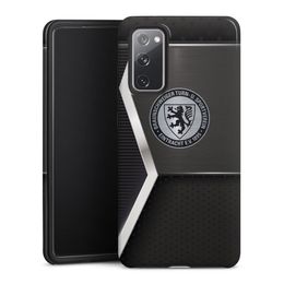 DeinDesign Galaxy S20 FE 5G Handy Panzer Handyh&uuml;lle robuste Outdoor H&uuml;lle Schutzh&uuml;lle gl&auml;nzend Official Licensed Product Metallic Look Eintracht Braunschweig 