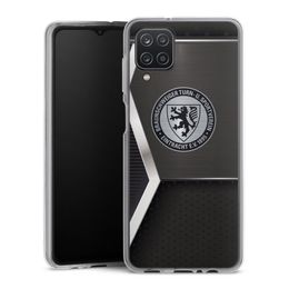 DeinDesign Galaxy A12 Handy Silikon H&uuml;lle Case transparent Handyh&uuml;lle Metallic Look Eintracht Braunschweig Official Licensed Product Silikon Case