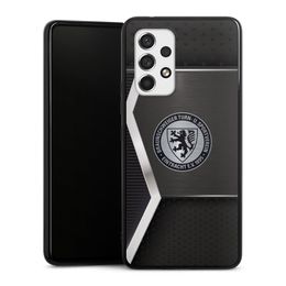 DeinDesign Galaxy A53 5G Handy Silikon H&uuml;lle Case schwarz Handyh&uuml;lle Official Licensed Product Metallic Look Eintracht Braunschweig