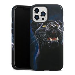 DeinDesign iPhone 13 Pro Max Handy Panzer Handyh&uuml;lle robuste Outdoor H&uuml;lle Schutzh&uuml;lle gl&auml;nzend Panther Animals Jungle Tough Case