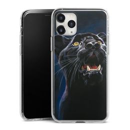 DeinDesign iPhone 11 Pro Max Handy Silikon H&uuml;lle Case transparent Handyh&uuml;lle Panther Animals Jungle Silikon Case