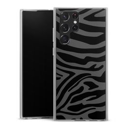DeinDesign Galaxy S22 Ultra Handy Silikon H&uuml;lle Case transparent Handyh&uuml;lle Muster Black Silikon Case
