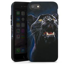 DeinDesign iPhone SE (2020) Handy Panzer Handyh&uuml;lle robuste Outdoor H&uuml;lle Schutzh&uuml;lle matt Panther Jungle Animals Tough Case