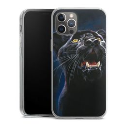 DeinDesign iPhone 12 Pro Max Handy Silikon H&uuml;lle Case transparent Handyh&uuml;lle Panther Animals Jungle Silikon Case