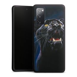 DeinDesign Galaxy S20 FE 5G Handy Premium Silikon H&uuml;lle Handyh&uuml;lle schwarz Case Panther Animals Jungle Silikon Premium Case