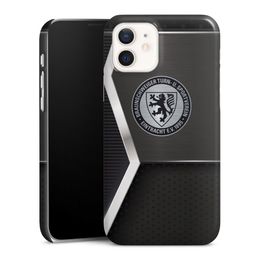 DeinDesign iPhone 12 Handy Premium Case Smartphone Handyh&uuml;lle Schutzh&uuml;lle gl&auml;nzend Eintracht Braunschweig Metallic Look Official Licensed Product Premium Case