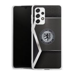 DeinDesign Galaxy A33 5G Handy Silikon H&uuml;lle Case transparent Handyh&uuml;lle Metallic Look Eintracht Braunschweig Official Licensed Product Silikon Case