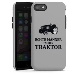 DeinDesign iPhone SE (2020) Handy Panzer Handyh&uuml;lle robuste Outdoor H&uuml;lle Schutzh&uuml;lle matt Tractor Farmer Funny Tough Case
