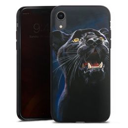 DeinDesign iPhone Xr Handy Silikon H&uuml;lle Case schwarz Handyh&uuml;lle Panther Animals Jungle