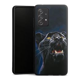 DeinDesign Galaxy A52s 5G Handy Premium Silikon H&uuml;lle Handyh&uuml;lle schwarz Case Panther Animals Jungle Silikon Premium Case