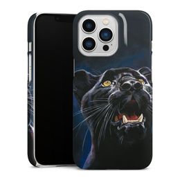 DeinDesign iPhone 13 Pro Handy Premium Case Smartphone Handyh&uuml;lle Schutzh&uuml;lle gl&auml;nzend Panther Animals Jungle Premium Case