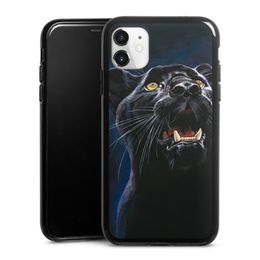 DeinDesign iPhone 11 Handy Silikon H&uuml;lle Case schwarz Handyh&uuml;lle Panther Animals Jungle
