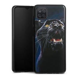 DeinDesign Galaxy A12 Handy Silikon H&uuml;lle Case schwarz Handyh&uuml;lle Panther Jungle Animals