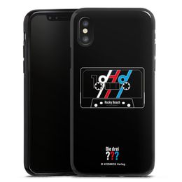 DeinDesign iPhone X Handy Silikon H&uuml;lle Case schwarz Handyh&uuml;lle Official Licensed Product Die Drei ??? Cassette