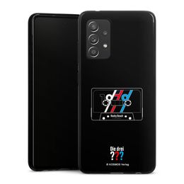 DeinDesign Galaxy A52s 5G Handy Silikon H&uuml;lle Case schwarz Handyh&uuml;lle Official Licensed Product Die Drei ??? Cassette