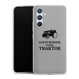 DeinDesign Galaxy A54 5G Handy Slim Case Silikon Handyh&uuml;lle transparent H&uuml;lle extra d&uuml;nn Farmer Funny Tractor Silikon Slim Case