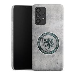 DeinDesign Galaxy A33 5G Handy Premium Case Smartphone Handyh&uuml;lle Schutzh&uuml;lle gl&auml;nzend Logo Eintracht Braunschweig Concrete Premium Case