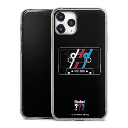 DeinDesign iPhone 11 Pro Handy Slim Case Silikon Handyh&uuml;lle transparent H&uuml;lle extra d&uuml;nn Official Licensed Product Cassette Die Drei ??? Silikon Slim Case