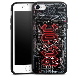 DeinDesign iPhone SE (2022) Handy Slim Case extra d&uuml;nn Silikon Handyh&uuml;lle schwarz H&uuml;lle Merchandise Acdc Official Licensed Product Silikon Slim Case