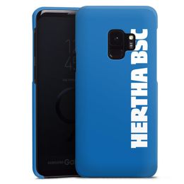 DeinDesign Galaxy S9 Handy Premium Case Smartphone Handyh&uuml;lle Schutzh&uuml;lle matt Blue Hertha Bsc Soccer Premium Case