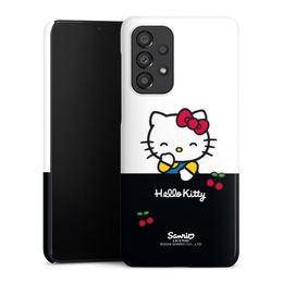 DeinDesign Galaxy A33 5G Handy Premium Case Smartphone Handyh&uuml;lle Schutzh&uuml;lle gl&auml;nzend Official Licensed Product Hello Kitty Cherry Premium Case