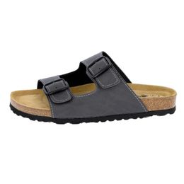 Pantolette Lico "Pantolette Bioline Man Soft", Herren, Gr. 40, grau, Synthetik, Schuhe Pantolette