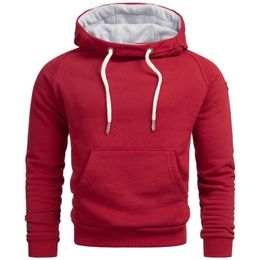 Kapuzenpullover Alessandro Salvarini "ASPaolo", Herren, Gr. L (52), rot (bordeaux), Obermaterial: 65% Baumwolle, 35% Polyester, Pullover Kapuzenpullover, mit Kapuze