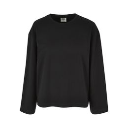 Longsleeve Urban Classics "Urban Classics Damen Ladies Organic Oversized Longsleeve", Damen, Gr. M, schwarz, 100% Baumwolle, unifarben, oversize, Rundhals, Shirts