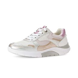 Sneaker Gabor "Sneaker low", Damen, Gr. 36, silber (multicolour), Schuhe Sneaker