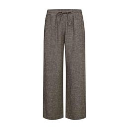 7/8-Hose Freequent "FQLAVA-ANKLE-PA", Damen, Gr. L, N-Gr, morel melange, Web, Obermaterial: 55% Leinen, 45% Viskose, 7/8-L&auml;nge, Hosen 7/8-Hose, aus Leinen und mit Kordelzug