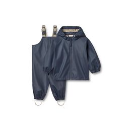 Jumpsuit Wheat "Wheat Rainwear Charlie Set", M&auml;dchen, Gr. 74, blau (ink), 55% Polyester, 45% Polyurethan, unifarben, normal, Overalls Jumpsuit