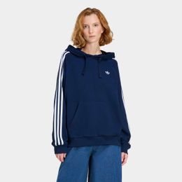 Kapuzensweatshirt adidas originals "TREFOIL HOODIE", Damen, Gr. L, night indigo, Obermaterial: 100% Baumwolle, angesetztes B&uuml;ndchen, Sweatshirts