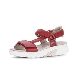 Trekkingsandale Gabor "Trekkingsandale", Damen, Gr. 35,5, rot, Schuhe