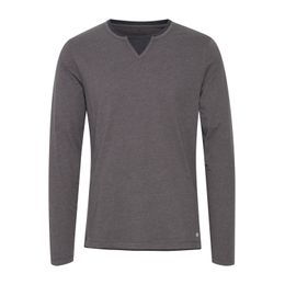 Rundhalsshirt Blend "Rundhalsshirt BHLeonas", Herren, Gr. L, grau (pewter mix), Obermaterial: 80% Baumwolle CO. 20% Polyester PES., Shirts Rundhalsshirt