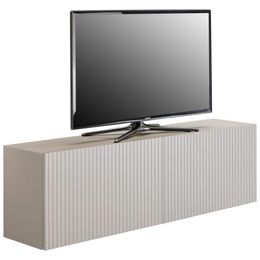 Xora Lowboard, Kaschmir, Holzwerkstoff, 2 F&auml;cher, 140x41x31 cm, Bsci, Beim&ouml;bel erh&auml;ltlich, h&auml;ngend, Wohnzimmer, Wohnzimmer-Sets & Serien, Lowboards, Lowboards h&auml;ngend