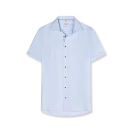 Businesshemd OLYMP "OLYMP Level Five, body fit, Kent", Herren, Gr. 38, Normaler Arm, blau (bleu), 97% Baumwolle, 3% Elastolefin, Hemden