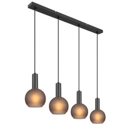 Novel H&auml;ngeleuchte, Grau, Schwarz, Metall, Glas, rund,rund, 15x120x95 cm, RoHS, CE, Lampen & Leuchten, Innenbeleuchtung, H&auml;ngelampen, Pendelleuchten