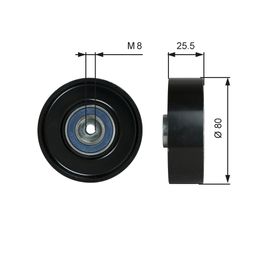 GATES Spannrolle, Keilrippenriemen t38089 f&uuml;r KG MOBILITY Mercedes VW