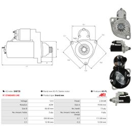 AS-PL Starter s0873s f&uuml;r MAN VW