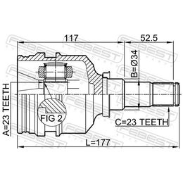 FEBEST Gelenksatz, Antriebswelle 0111001 Vorderachse f&uuml;r TOYOTA
