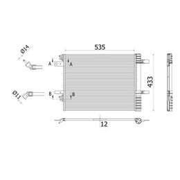 Mahle Kondensator, Klimaanlage ac943000p f&uuml;r Vaughall DS REACH