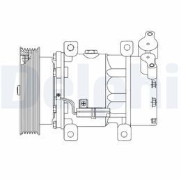 DELPHI Kompressor, Klimaanlage cs20523 f&uuml;r NISSAN RENAULT