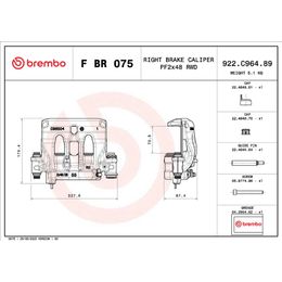 Brembo Bremssattel fbr075 vor der Achse f&uuml;r Mercedes