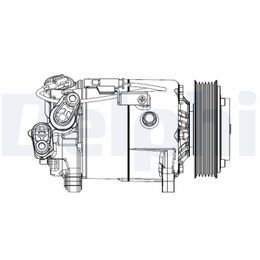 DELPHI Kompressor, Klimaanlage cs20500 f&uuml;r MINI BMW