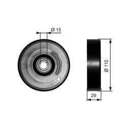 GATES Spannrolle, Keilrippenriemen t36160 f&uuml;r KG MOBILITY Mercedes VW