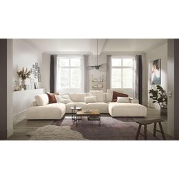 Wohnlandschaft Musterring "Lucia U-Form", beige (natur), B:434cm H:81cm T:204cm, Sofas, Wohnlandschaft, Verschiedene Farben, Cord-Bezug, Gesamtbreite 434 cm