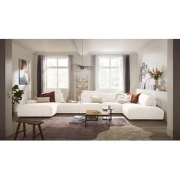 Wohnlandschaft Musterring "Lucia U-Form", wei&szlig;, B:504cm H:81cm T:204cm, Sofas, Wohnlandschaft, Cord-Bezug, inklusive Kopfst&uuml;tze, Gesamtbreite 524 cm